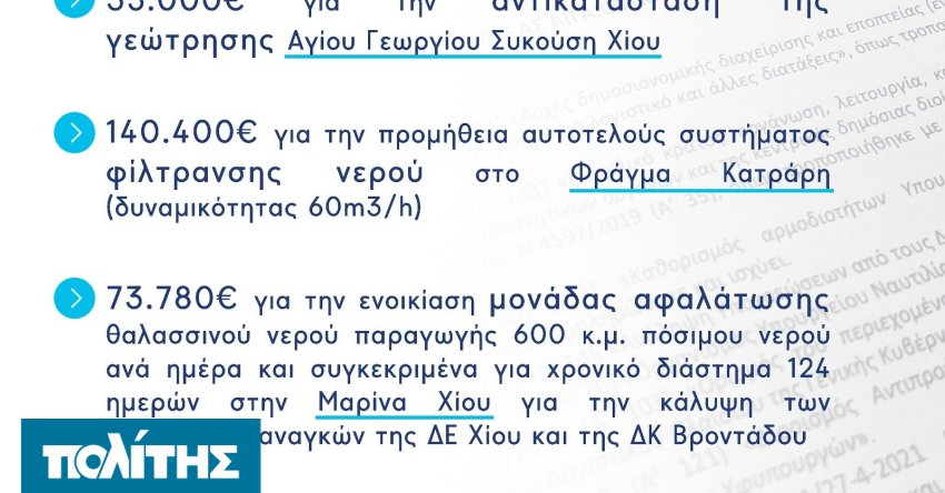 Με 4 νέες επιχορηγήσεις ύψους 289.180 ευρώ ενισχύεται η ΔΕΥΑΧ και ο ...